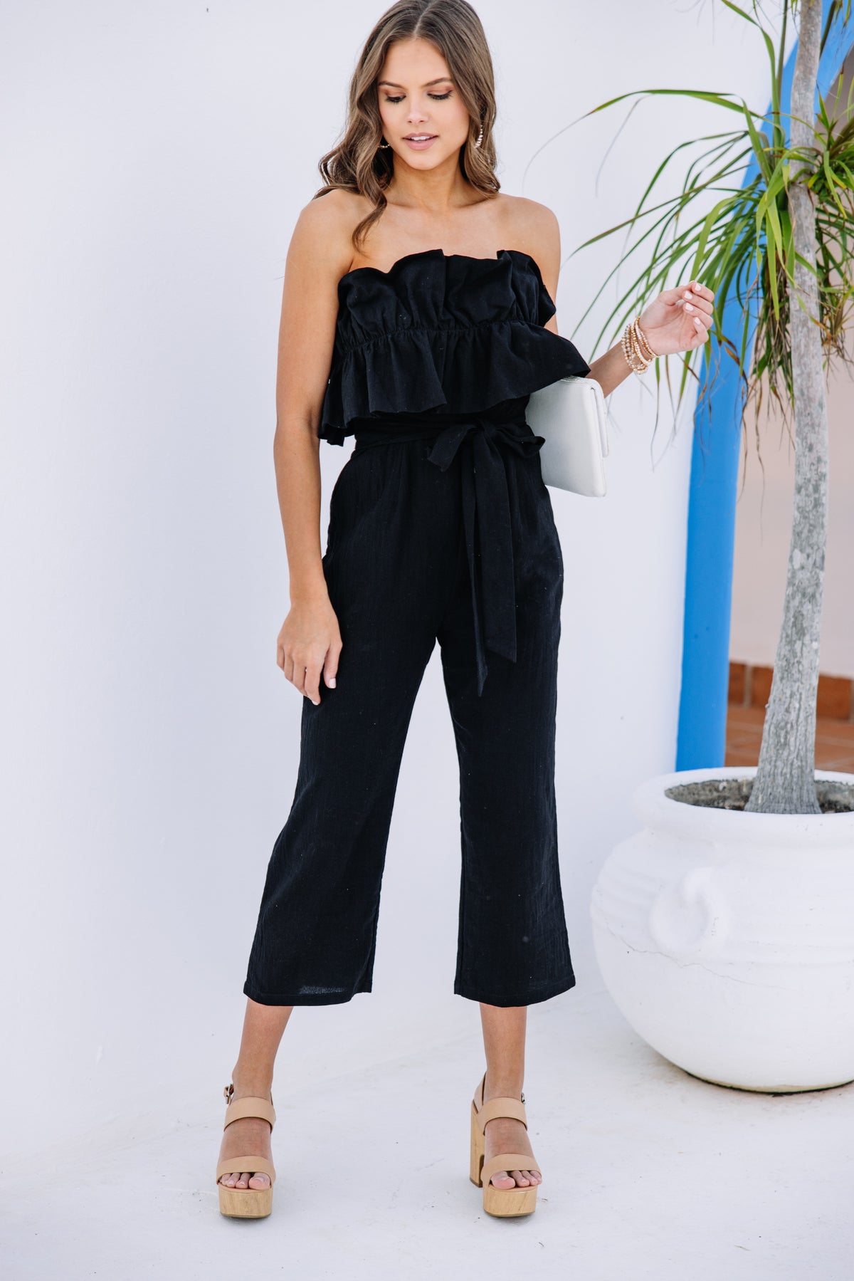 Feeling Fun Black Ruffled Jumpsuit – Shop the Mint