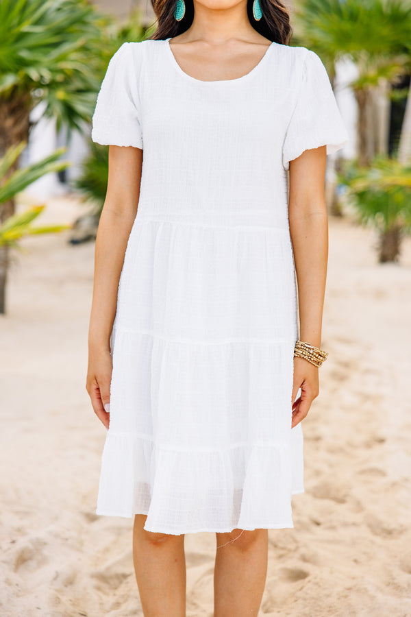 It All Makes Sense White Tiered Dress – Shop the Mint