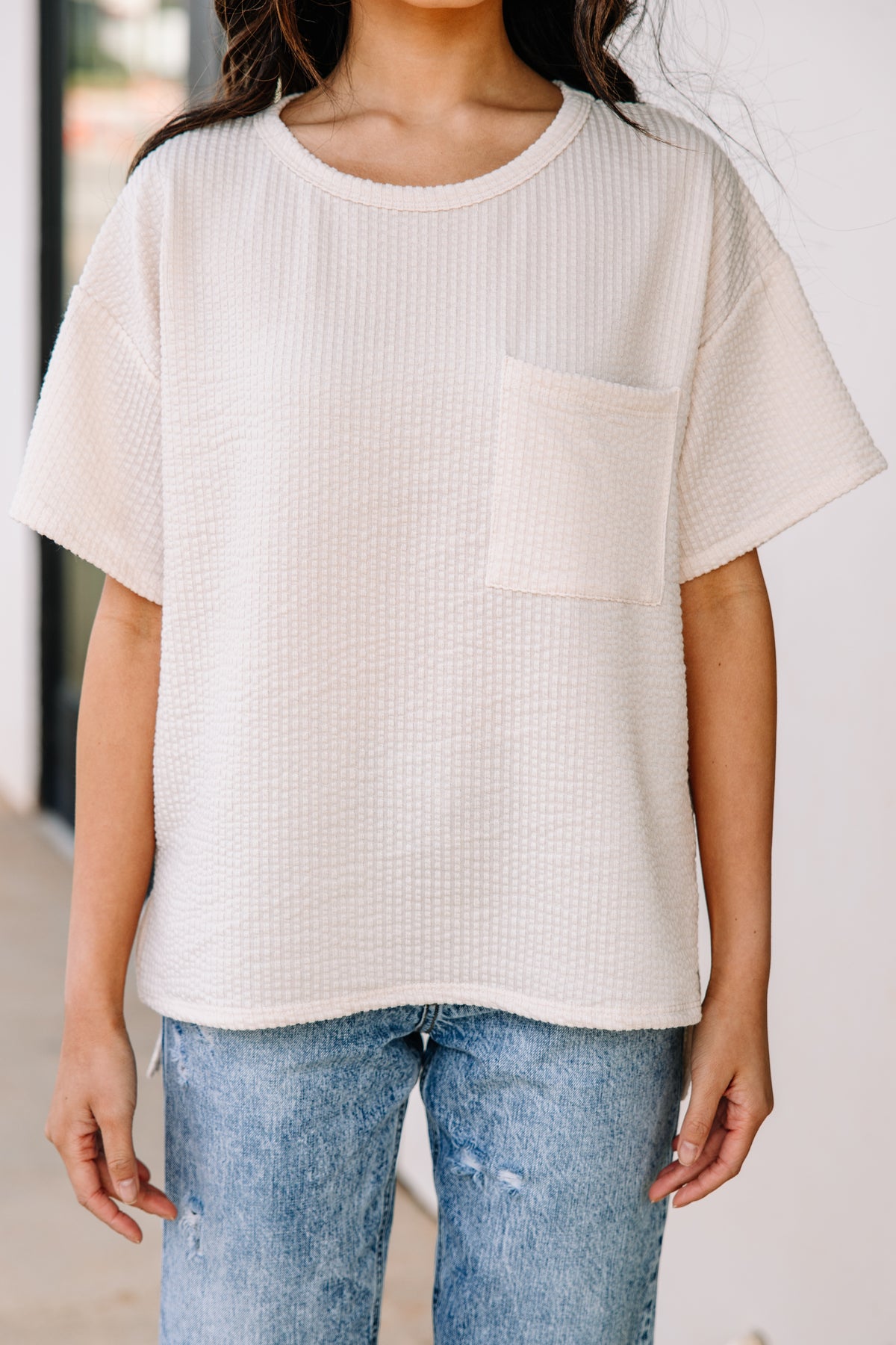 All I Could Ask For Natural White Ribbed Top – Shop the Mint