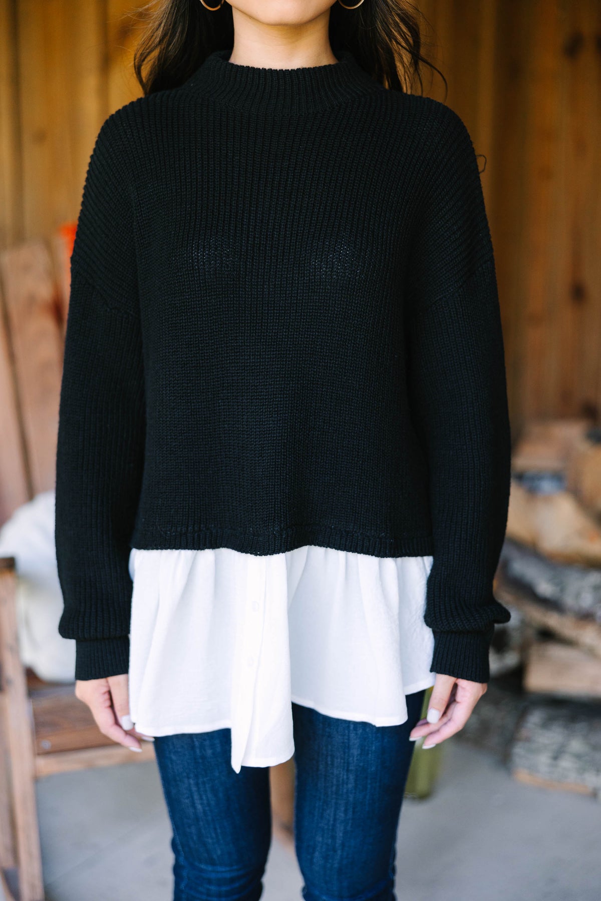 Focus On You Black Layered Sweater – Shop the Mint
