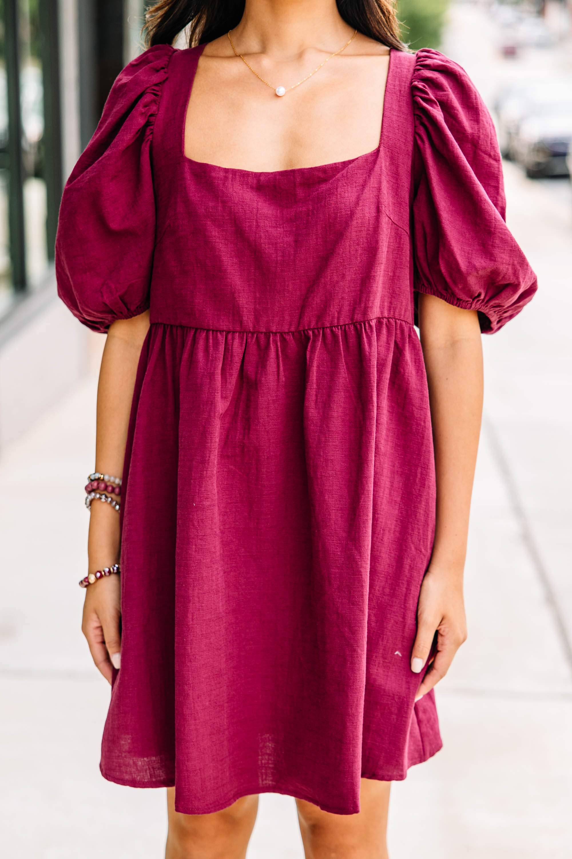 You've Got It Burgundy Red Babydoll Dress#N# #N# #N# #N# –#N# Shop The Mint