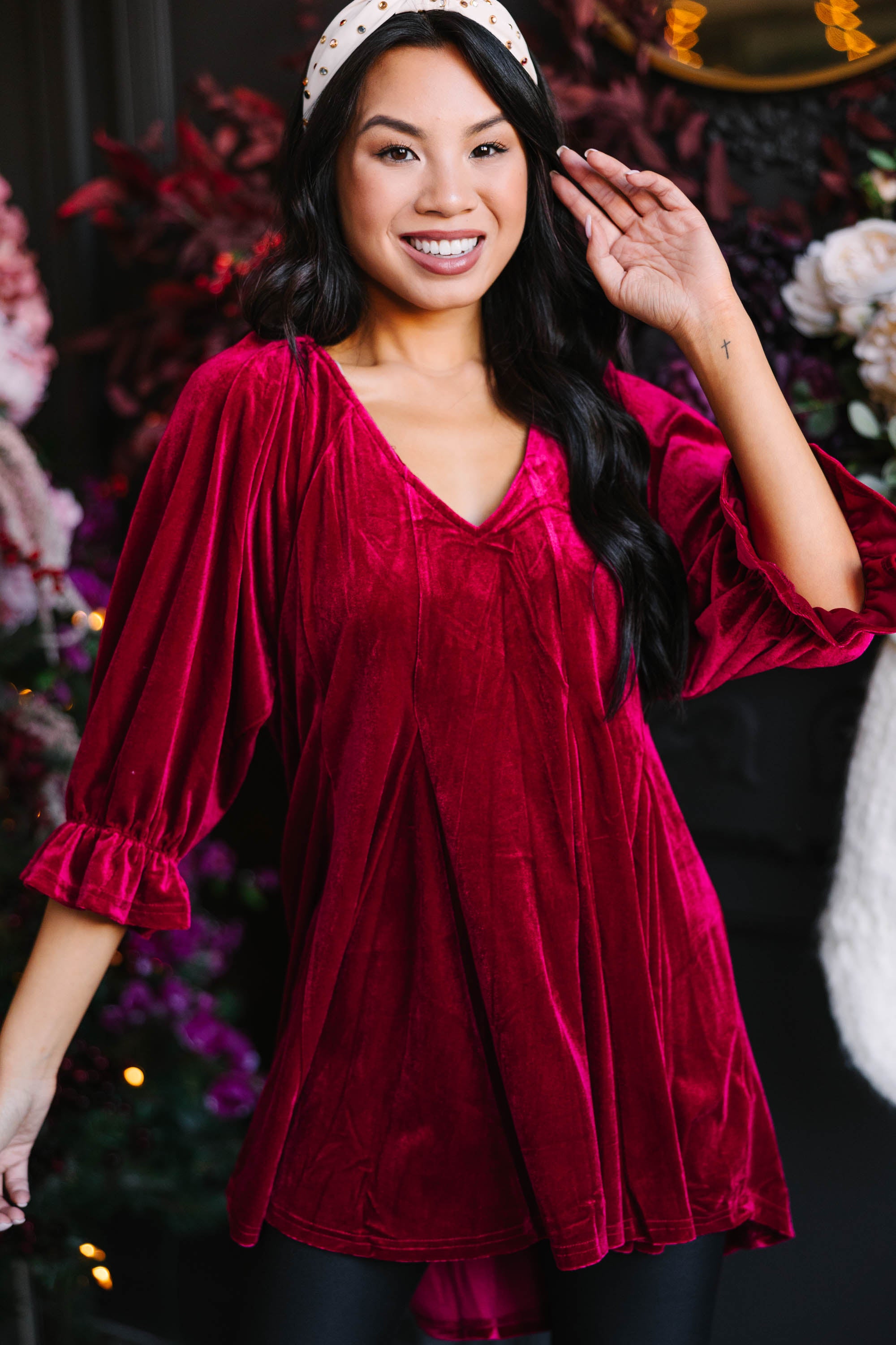 Feels Like Fun Red Velvet Tunic#N# #N# #N# #N# –#N# Shop The Mint