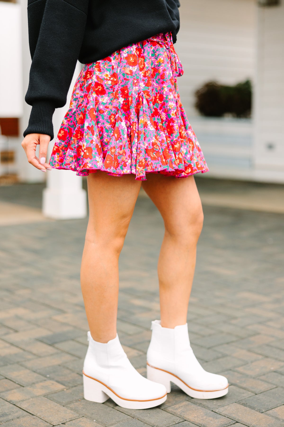 Make My Day Pink Floral Skort – Shop the Mint