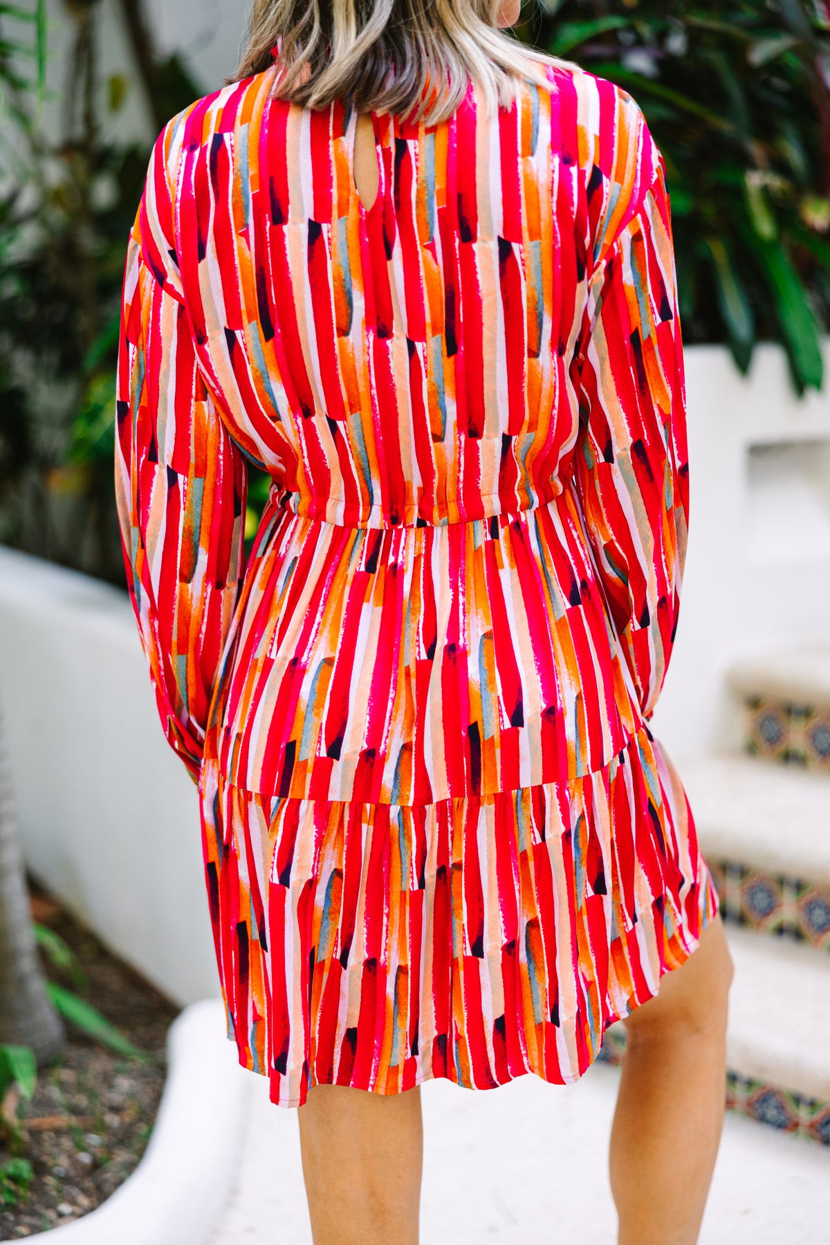 Stick With It Ruby Red Abstract Dress – Shop the Mint