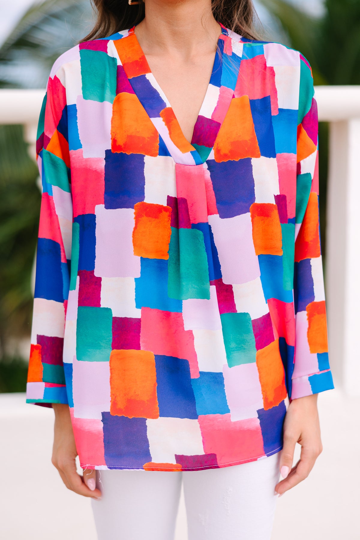 After It All Blue Multi Abstract Blouse – Shop the Mint