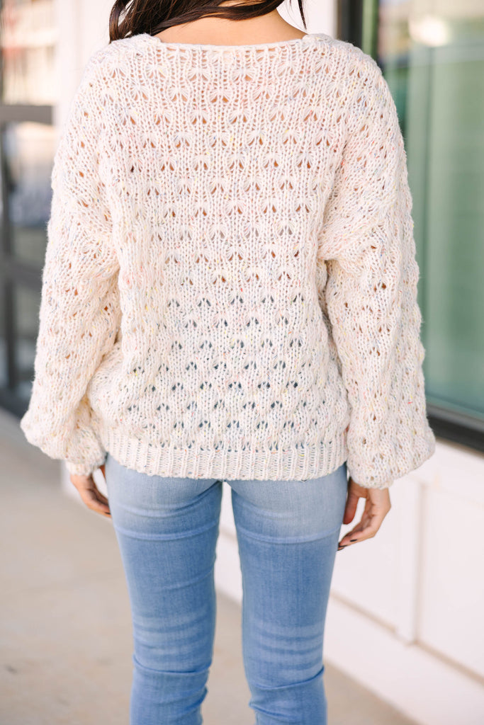 Send Your Love Ivory White Textured Sweater – Shop the Mint