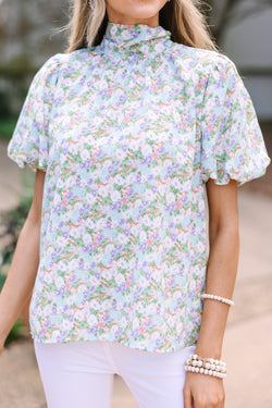What You Need Green Ditsy Floral Blouse – Shop the Mint