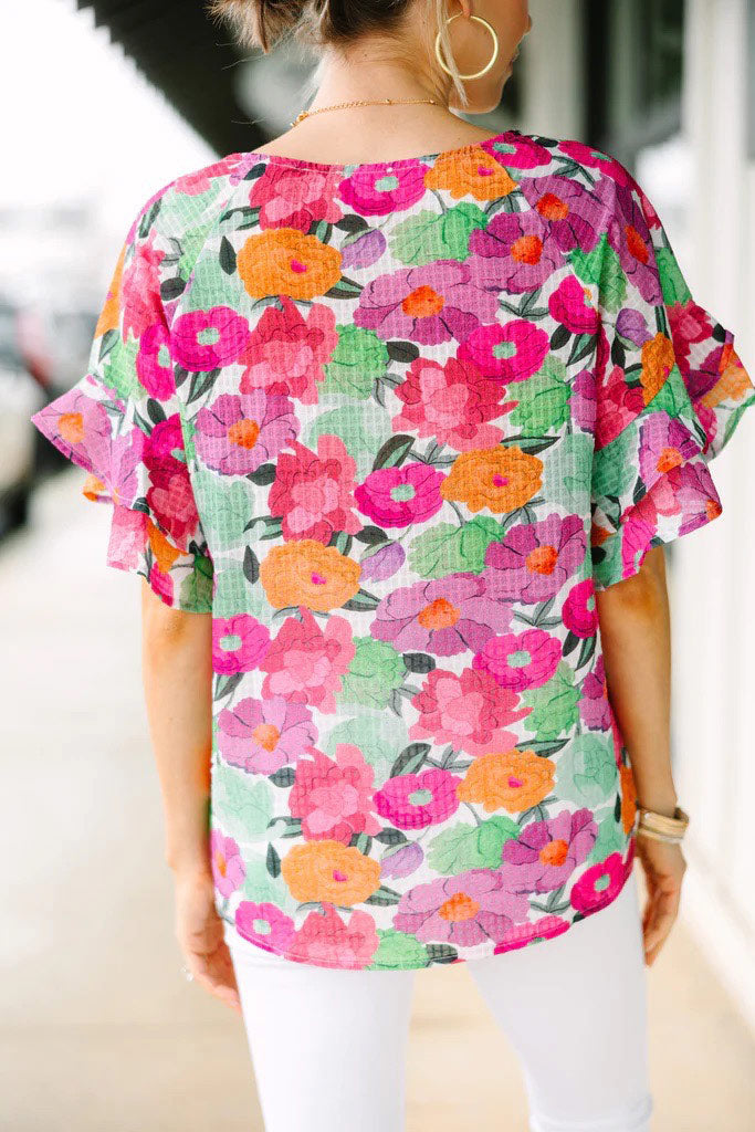 Take A Chance Pink Floral Blouse – Shop the Mint