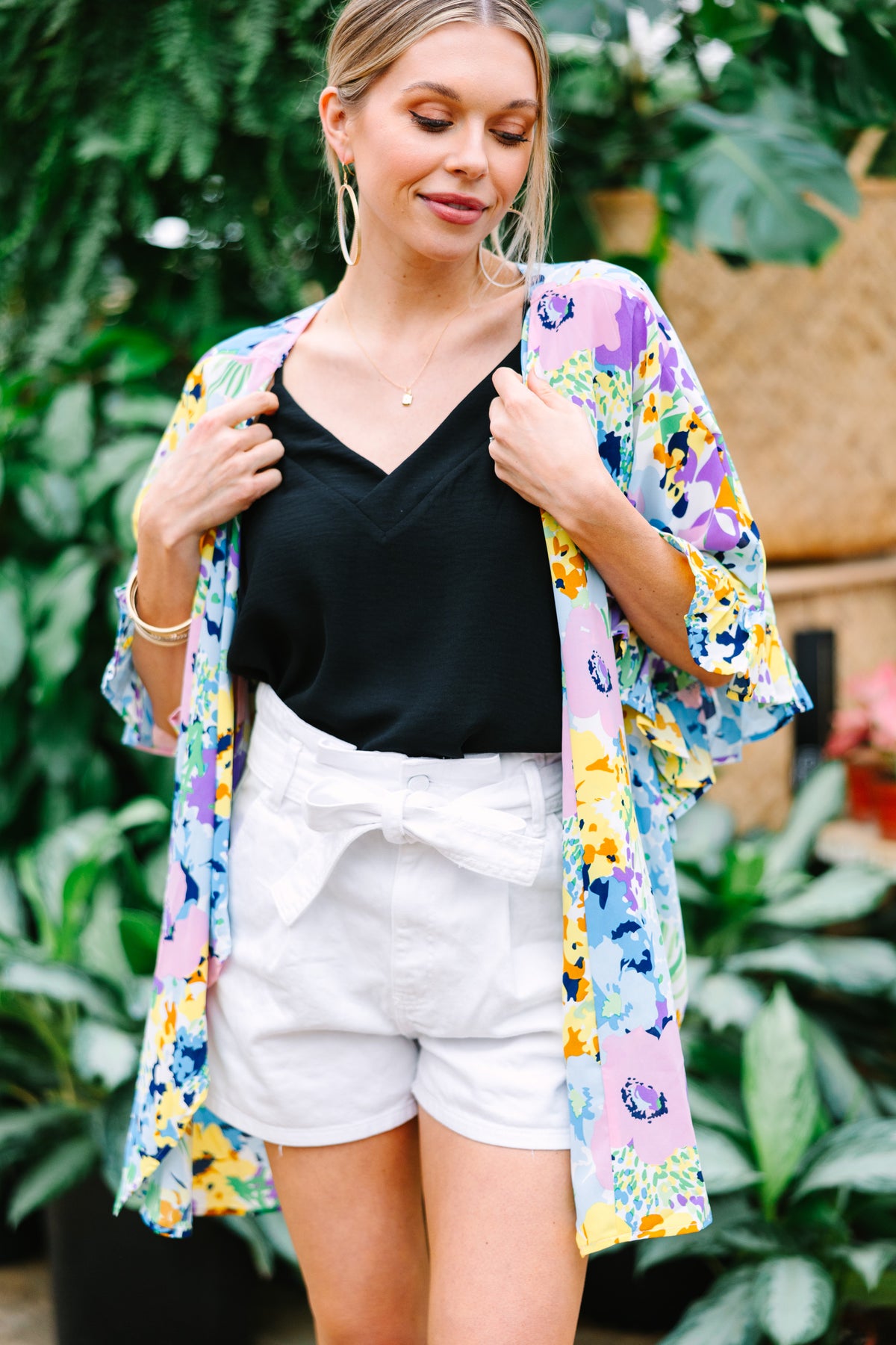 Never Miss A Beat Blue Floral Kimono – Shop the Mint
