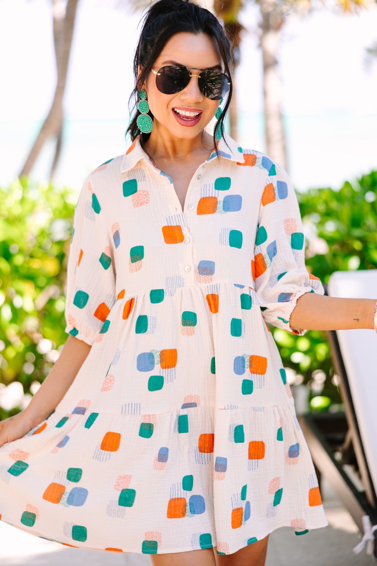 Run Away With Me Cream Abstract Dress – Shop the Mint