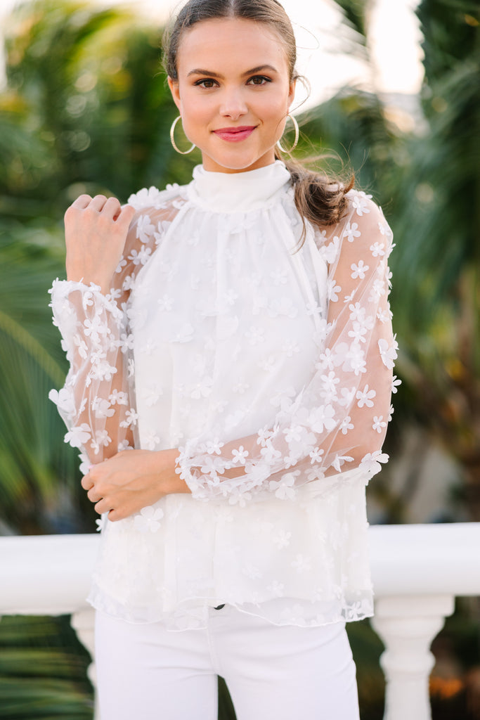 It's My Way White Textured White Blouse – Shop the Mint