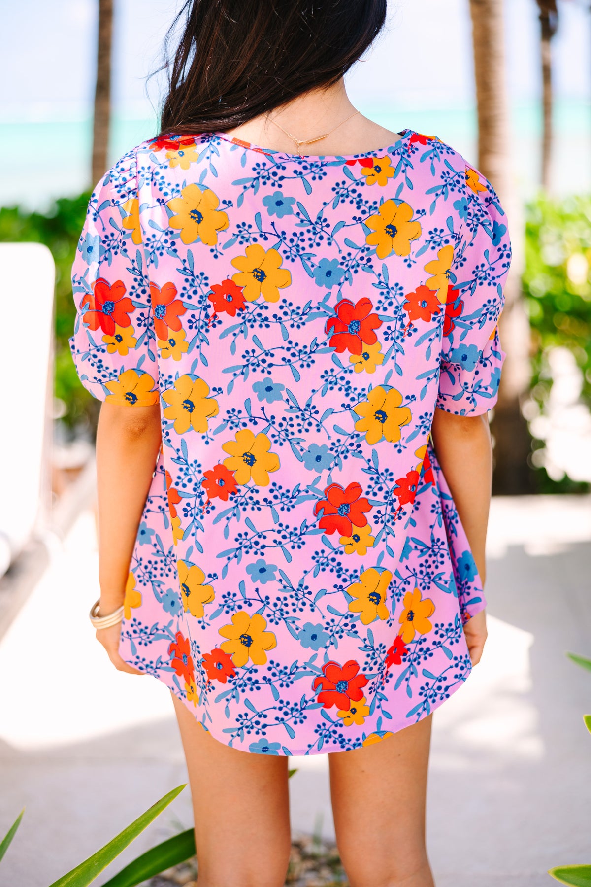 Ease On By Pink Floral Top – Shop the Mint