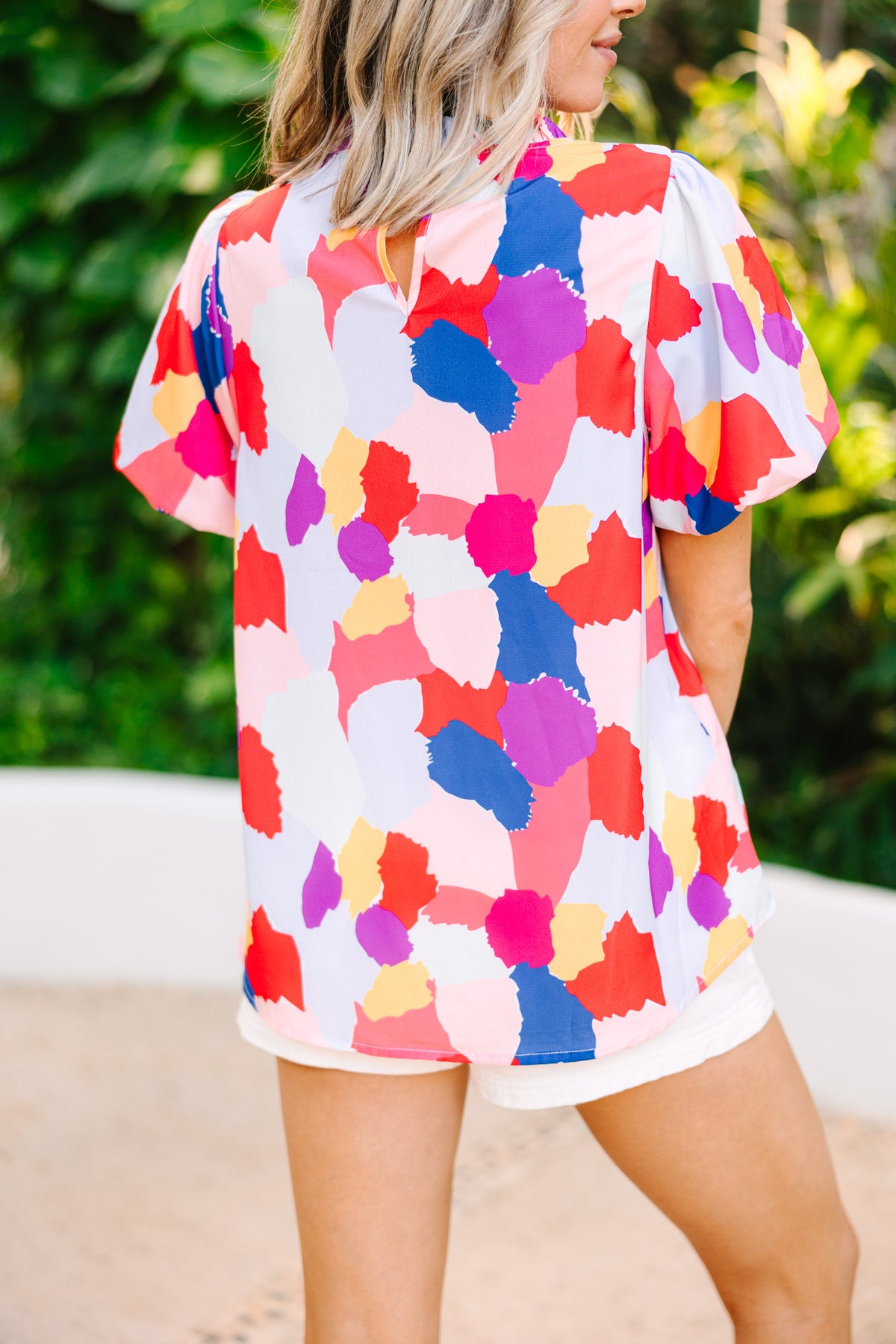 Bright Future Fuchsia Pink Abstract Blouse – Shop the Mint