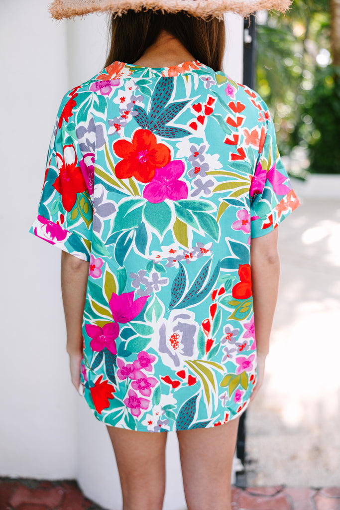 Wild Love Emerald Green Floral Top – Shop the Mint