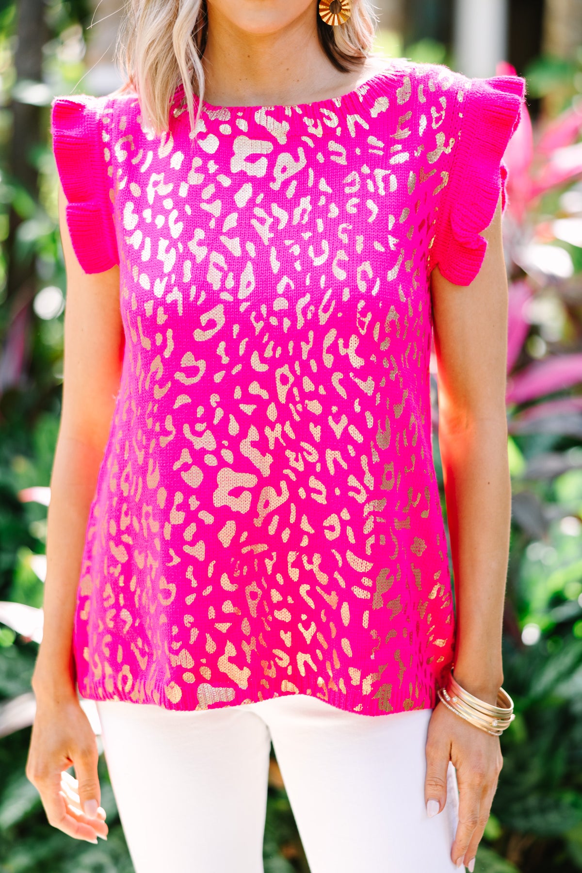 Out For The Day Hot Pink Leopard Sweater – Shop the Mint