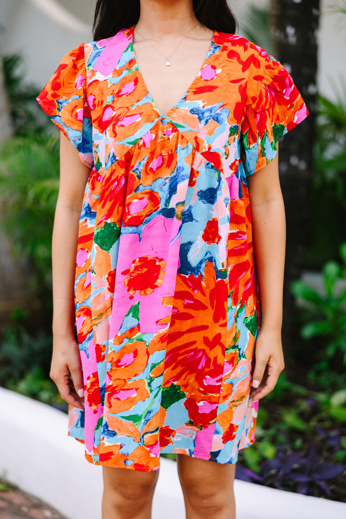 Take Your Joy Pink Abstract Dress – Shop the Mint