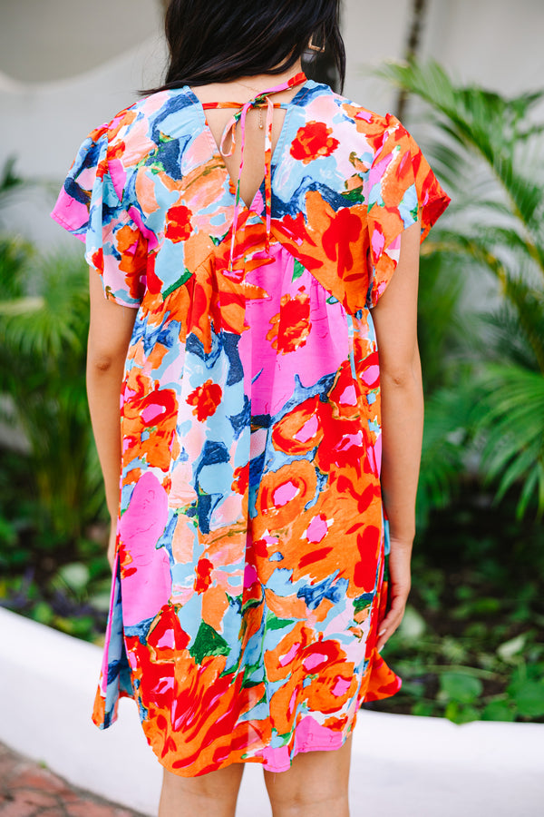Take Your Joy Pink Abstract Dress – Shop the Mint