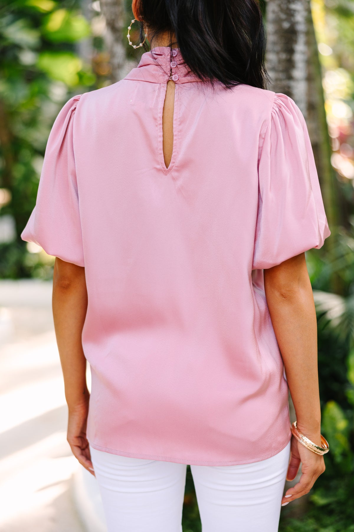 Tell Me More Mauve Pink Satin Blouse – Shop the Mint