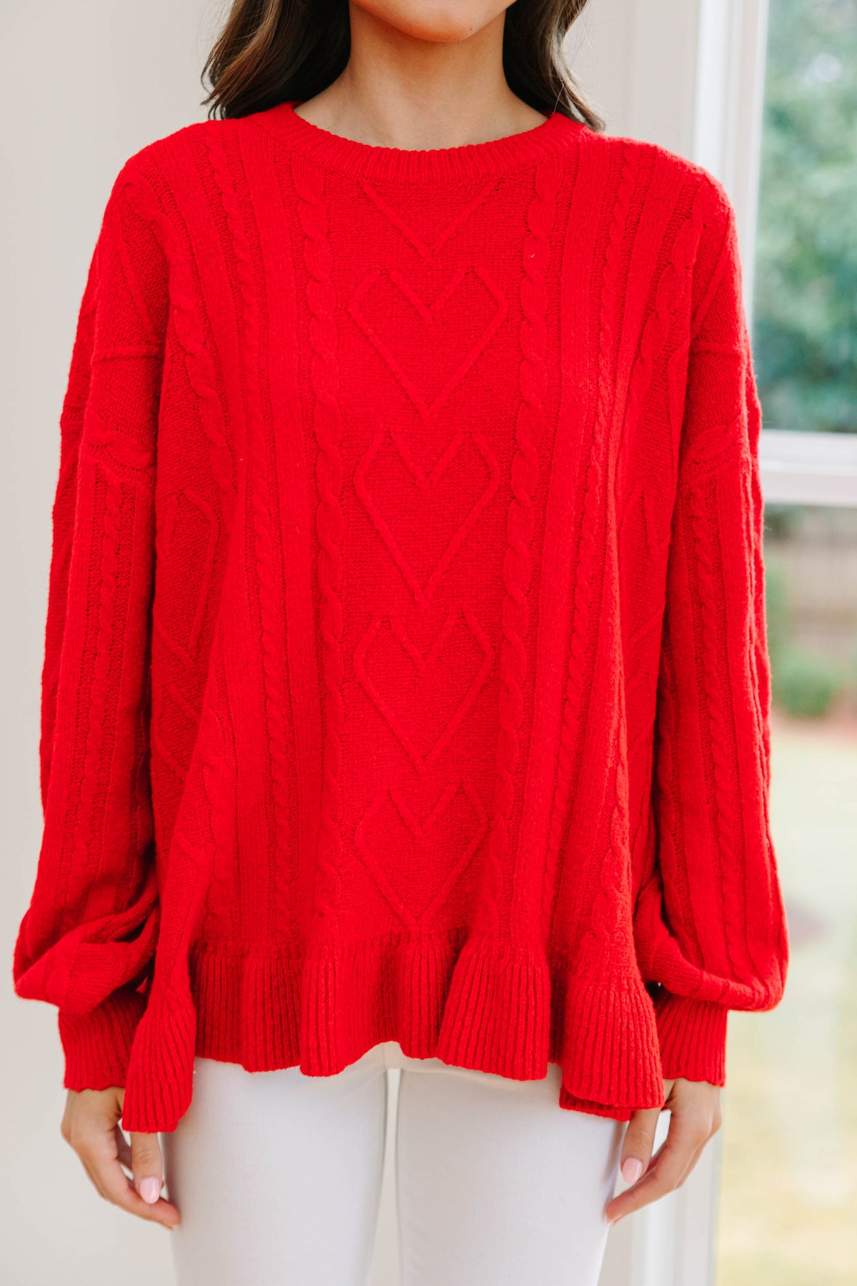 Easy Decisions Red Ruffled Sweater – Shop the Mint