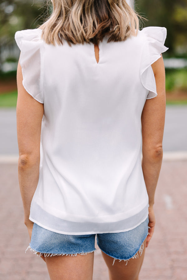 This Just In Ivory White Shimmery Tank – Shop the Mint