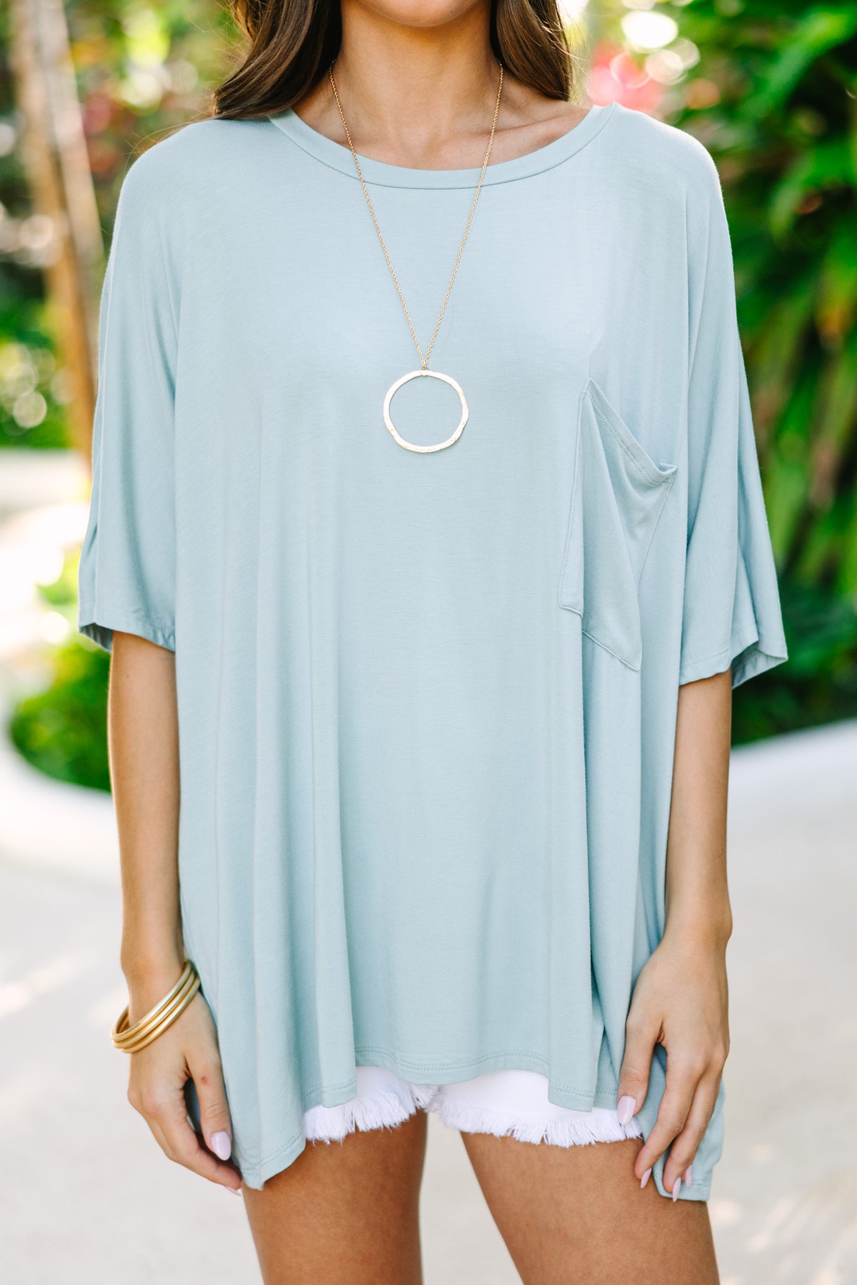 On Your Time Light Green Oversized Top – Shop the Mint