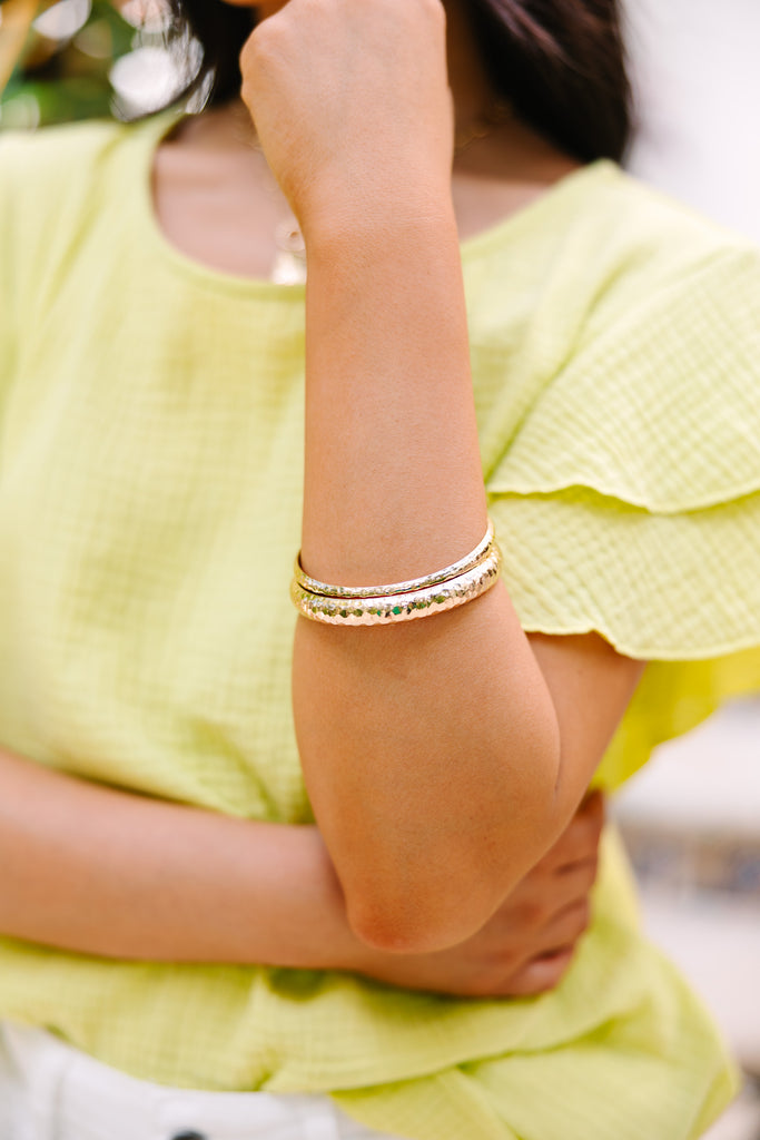 Double Dose Of Fun Gold Bangle Set – Shop the Mint