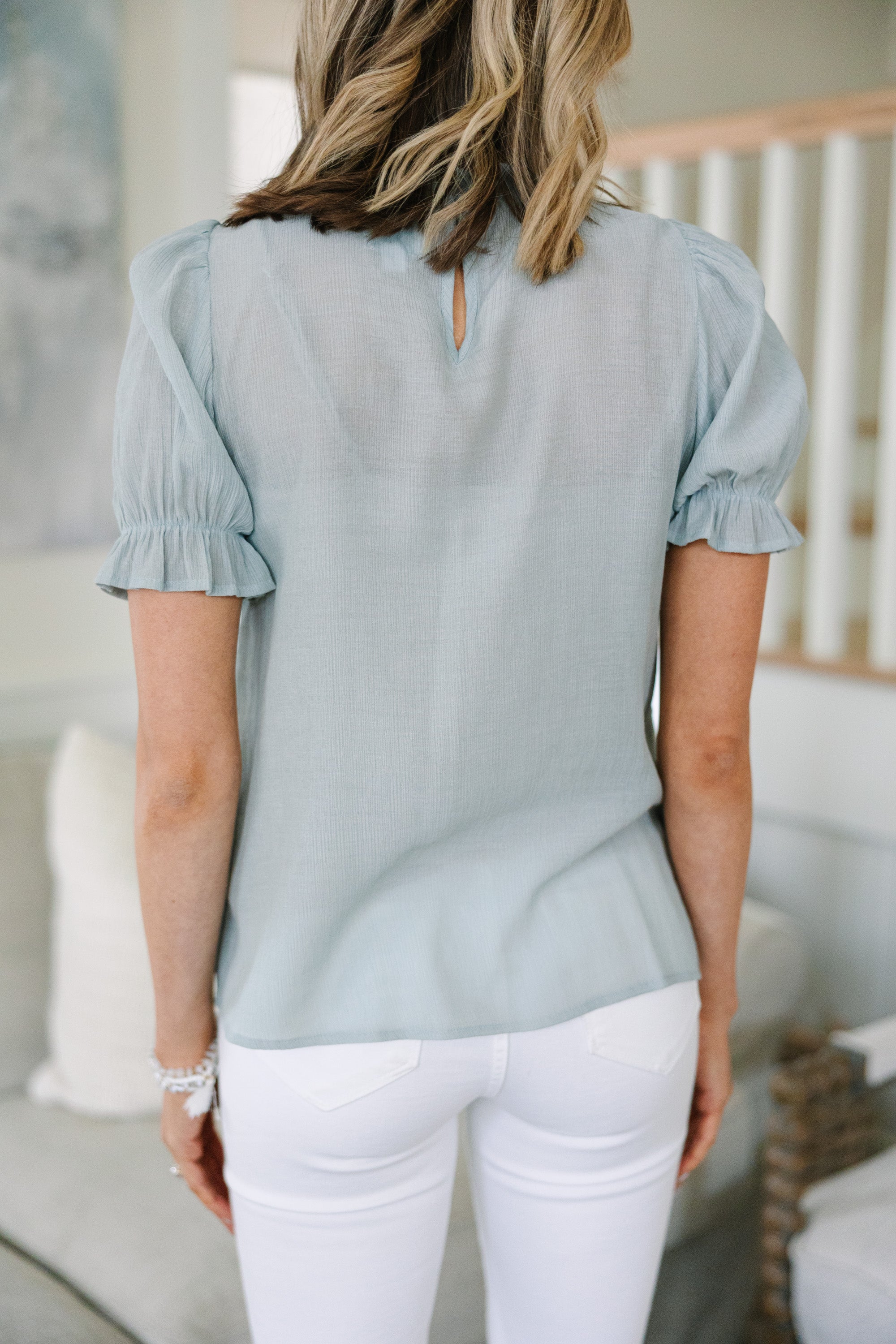 Wish You Were Here Light Blue Crochet Blouse#N# #N# #N# #N# –#N# Shop ...
