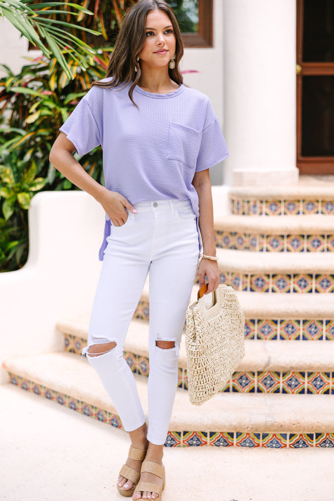All I Could Ask For Lavender Purple Ribbed Top – Shop the Mint