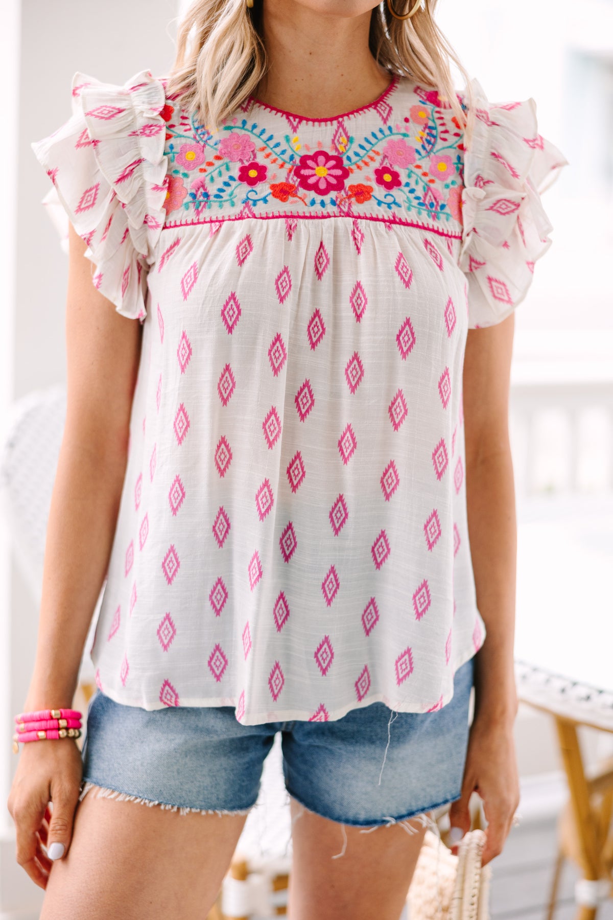 Looking Your Way Fuchsia Pink Floral Top – Shop the Mint