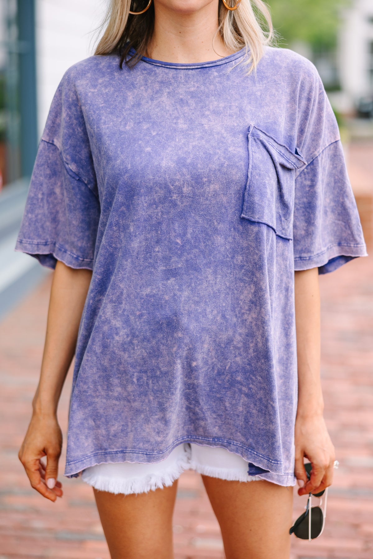 Everything You Need Purple Acid Wash Tee – Shop the Mint
