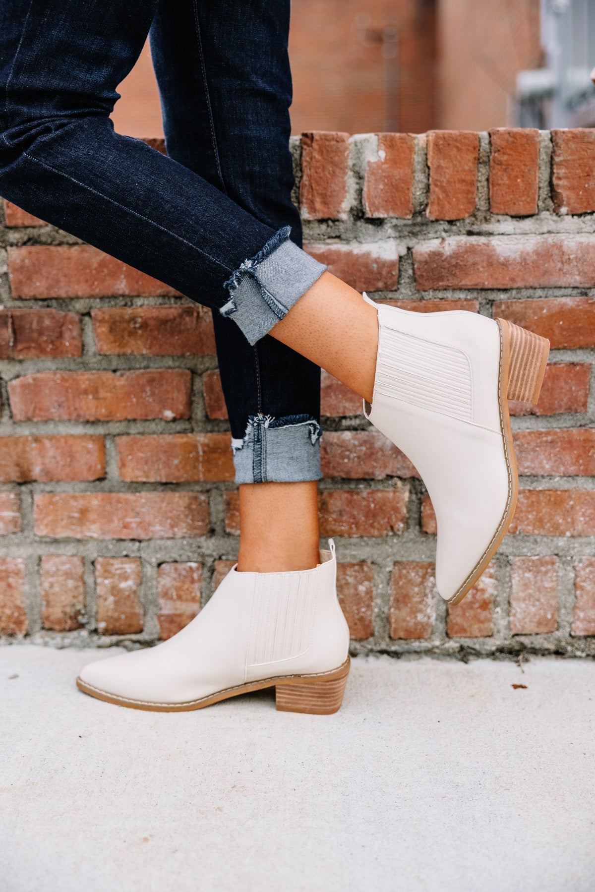 Made For Walking Cream White Booties - Trendy Booties – Shop the Mint