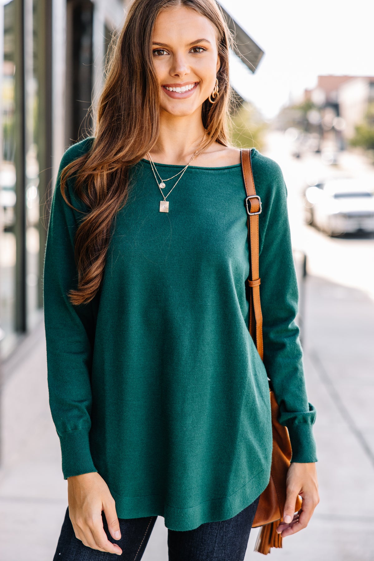 Comfy Juniper Green Classic Tunic - Causal Fall Tops – Shop the Mint