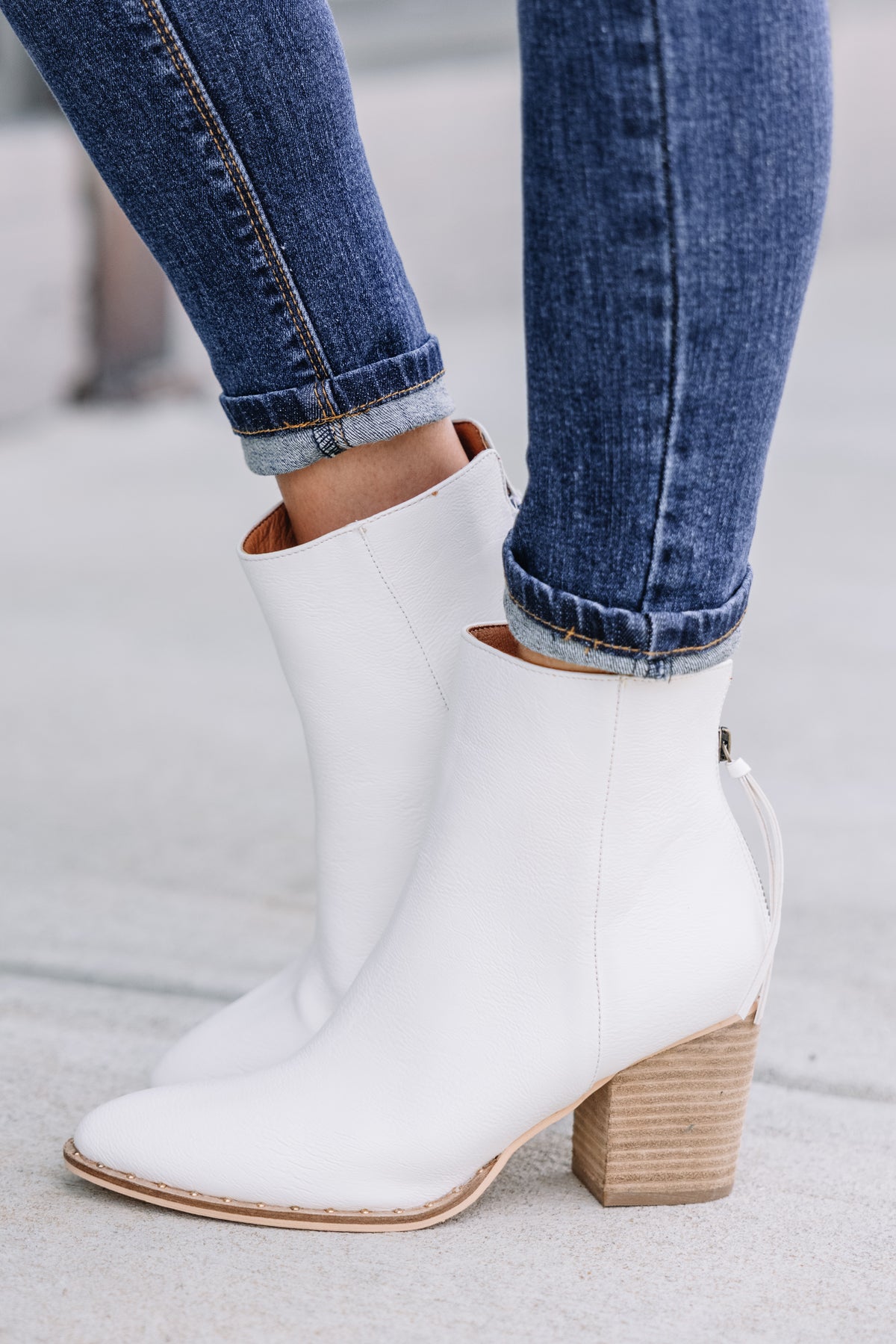 Stay In Step White Booties - Cute Boutique Shoes – Shop the Mint