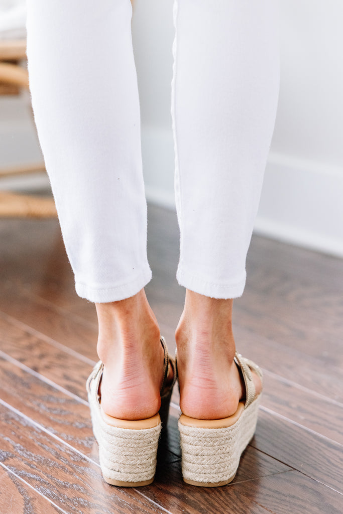 It's My Time Gold Platform Wedges - Trendy Wedges for Women – Shop the Mint