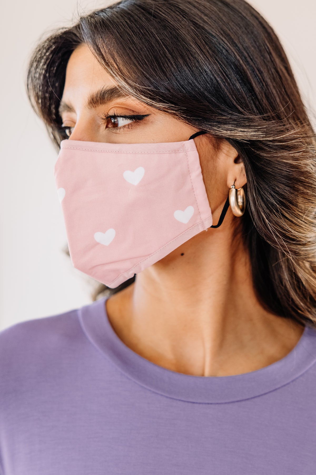 Do It For Love Pink Heart Print Washable Face Mask – Shop the Mint