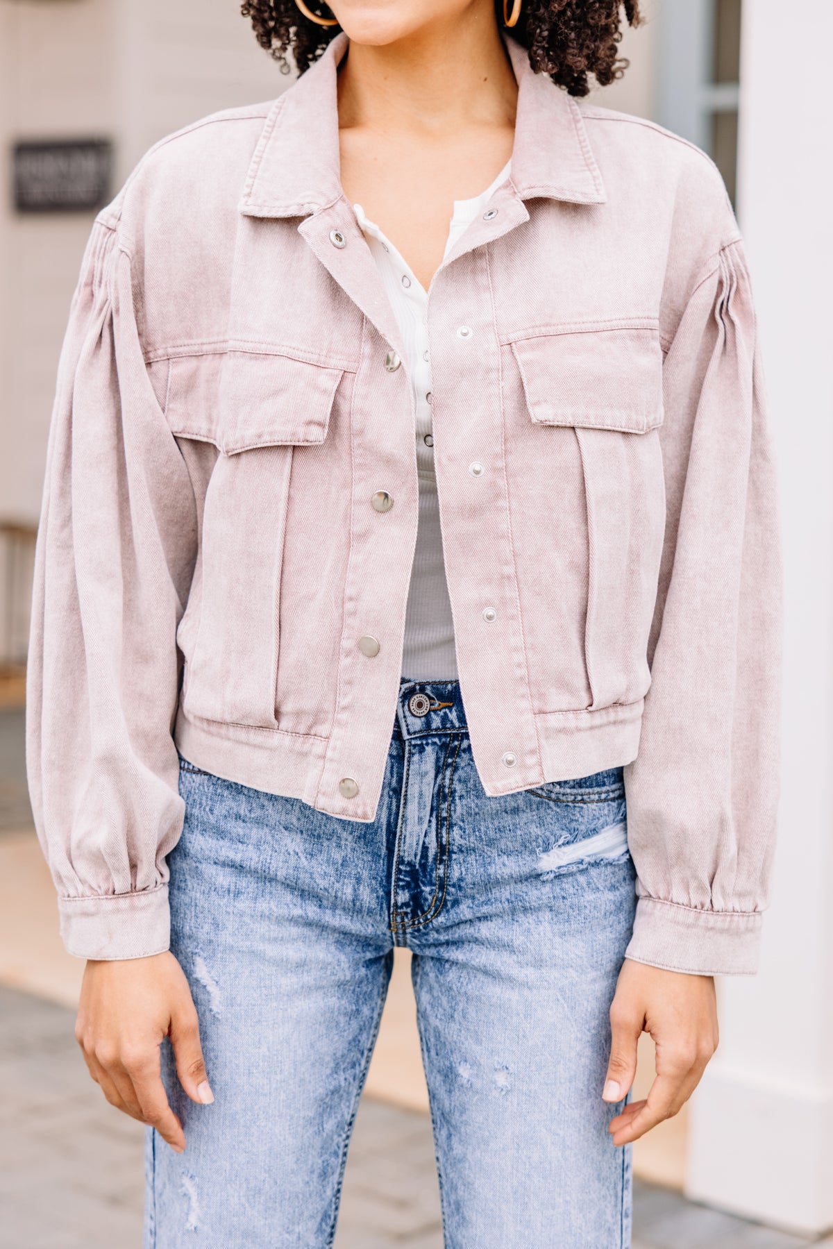 Fun Light Mocha Brown Jacket - Trendy Spring Outerwear – Shop the Mint