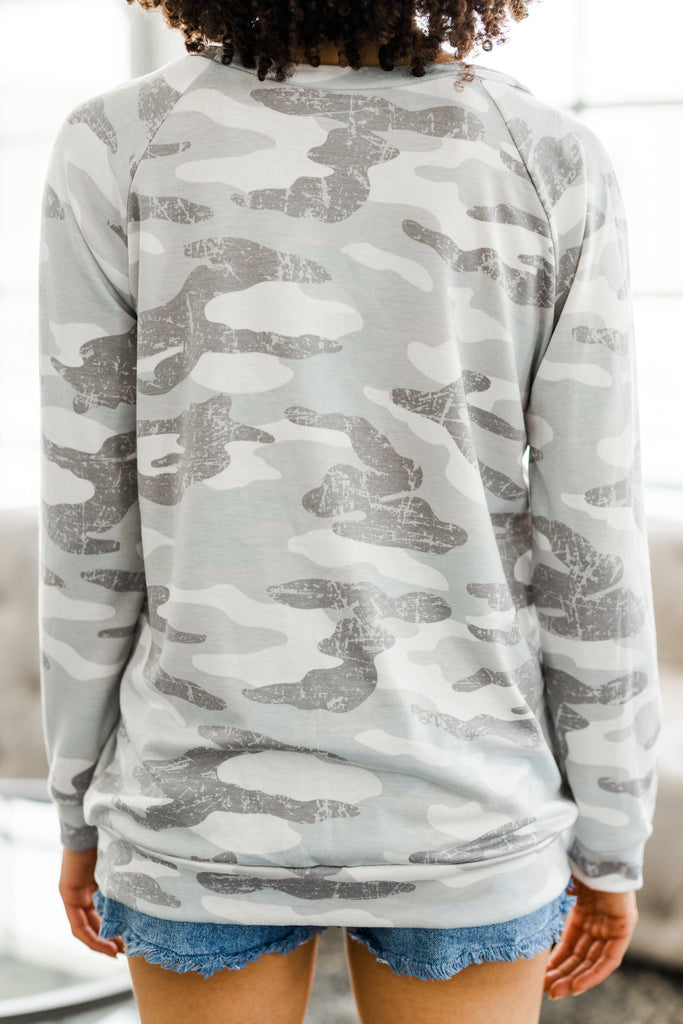 Comfy Ivory White Camo Top - Sassy Women's Tops – Shop the Mint