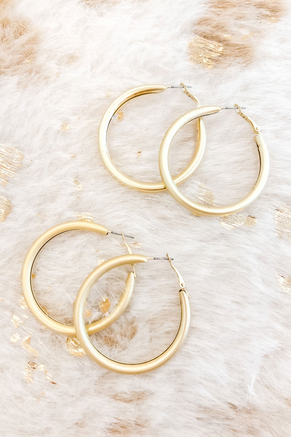 Best Of Me Matte Gold Hoops – Shop the Mint